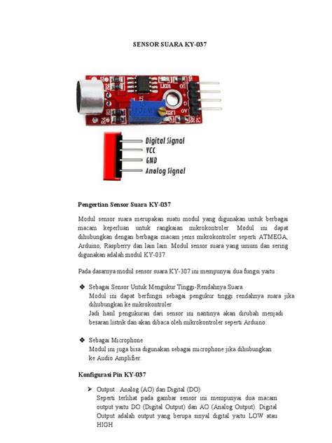 Sensor Suara Ky Dikonversi Pdf Komputer