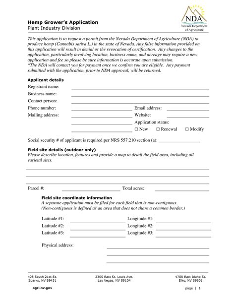 Nevada Hemp Growers Application Fill Out Sign Online And Download Pdf Templateroller