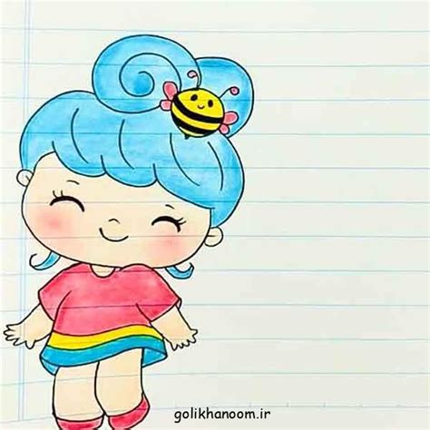 نقاشی کیوت گوگولی 2024؛ 16 مدل که بچه هارو خیلی خوشال میکنه عکس گلی خانوم