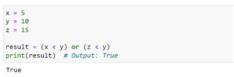 Logical Operators In Python Or Not And