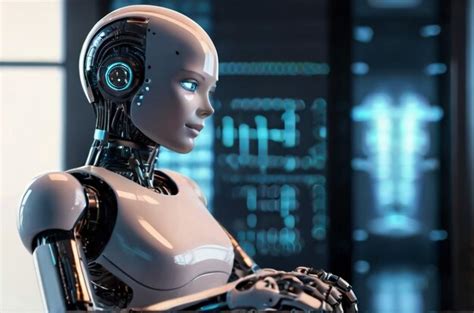 Premium Photo Futuristic Robot Artificial Intelligence Huminoid Ai