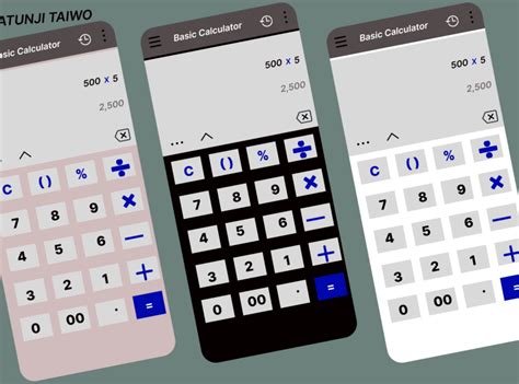 Basic Calculator Ui By Olatunji Taiwo Yusuf On Dribbble
