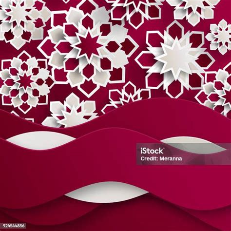 라마단 카림 인사말 카드 아랍어 종이 접기 종이 별과 파도 함께 무슬림의 거룩한 달입니다 0명에 대한 스톡 벡터 아트 및 기타 이미지 Istock