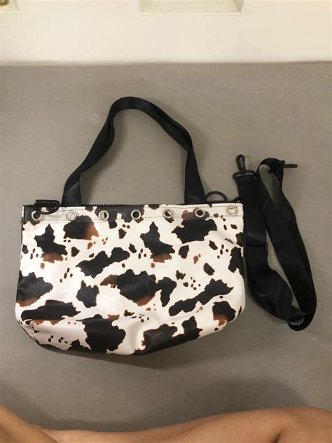 Faux Leather With Texture Bag Able To Fit In A4 Sized Folder Horizontally Womens Fashion