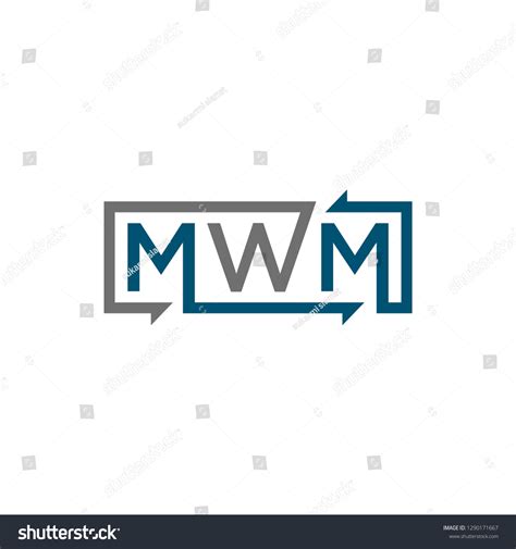 Mwm Logo Design Initial Generic Vector Stock Vector Royalty Free