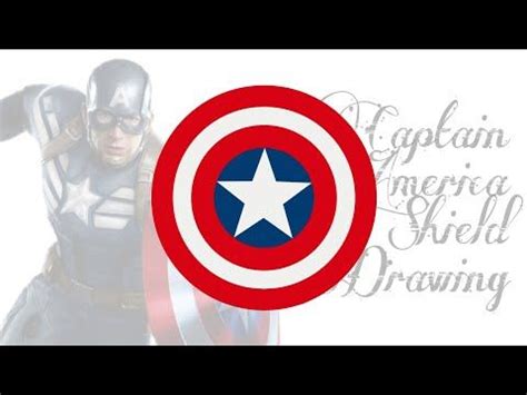 HOW TO DRAW CAPTAIN AMERICA SHIELD LOGO IN MS PAINT CaptainAmerica Logo Drawing Tutorial Fast