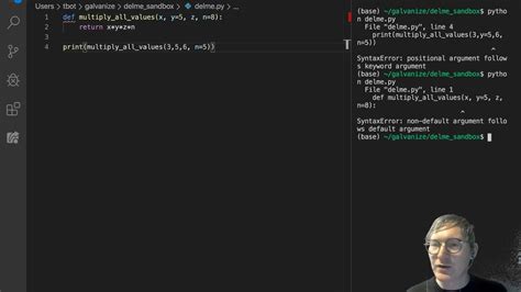 Functions Multiple Parameters And Default Arguments Youtube