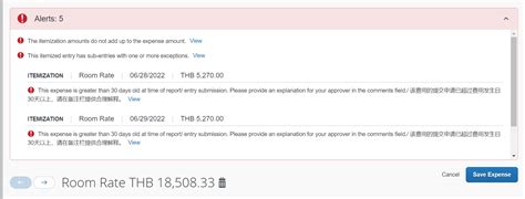 Cannot Submit Itemized Accomodation Expense Sap Concur Community