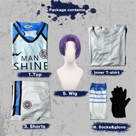 Blue Lock MAN SHINE CITY Nagi Reo Mikage Chigiri Football Soccer Uniform Anime Cosplay Costume