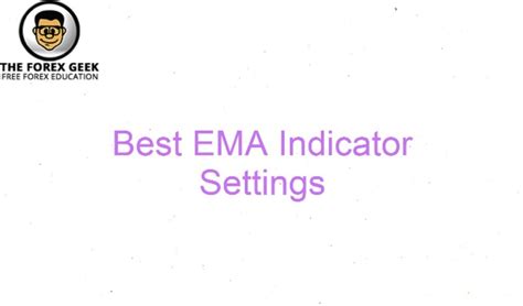 Best EMA Indicator Settings The Forex Geek