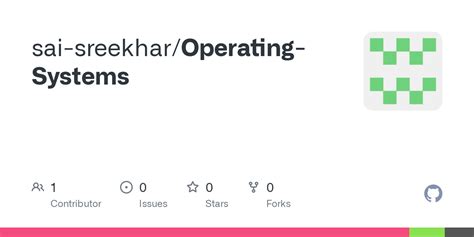 GitHub Sai Sreekhar Operating Systems