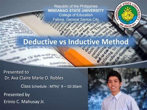 deductive and inductive method of teching ppt