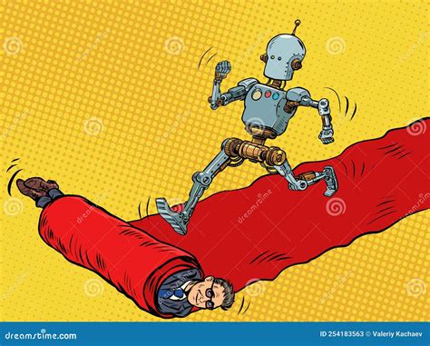 Robot Hero Mascot Logo Vector Illustration 212466248