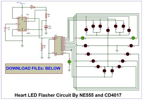 Proteus Led Trái Tim Cd4017 Hardware Design