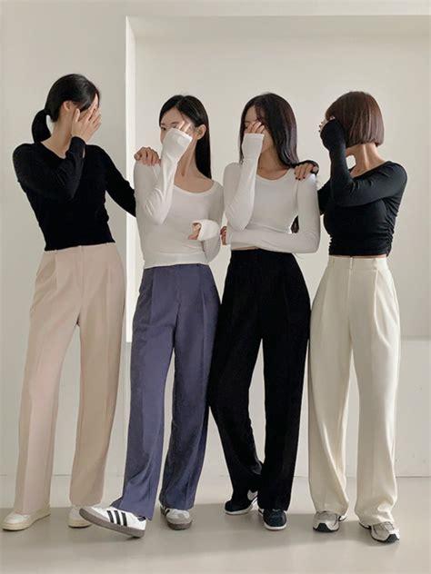 리리앤코 7만장 돌파♥ 25 40 숏기본롱 텐딘 스판 밴딩 와이드 핀턱 슬랙스 팬츠 가을겨울베이직룩출근룩데일리룩빅사이즈40사이즈자체제작와이드