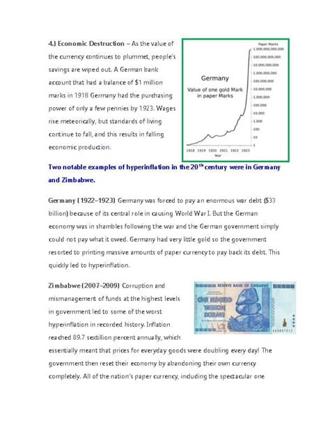 Economics Lesson And Quiz Inflation And Hyperinflation By Creative Curricula