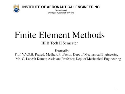 Pdf Finite Element Methods · Approximation Methods Finite Element Method Example Cont