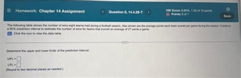 Homework Chapter 14 Assignment Question 8