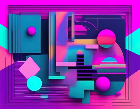 Premium Ai Image Abstract Background With Geometric Shapes And Lines