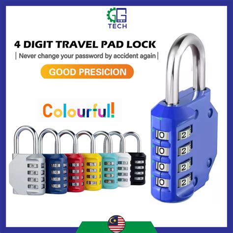 4 Digit Zinc Alloy Password Small Portable Lock Travel Padlock Password Lock Luggage Bag Lock