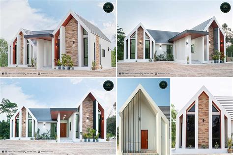 แบบบ้านเดี่ยวสไตล์นอร์ดิก Nordic Style รูปทรงตัวแอล สวยงามลงตัว