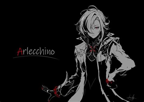 арлекино Arlecchino геншин Anime Lineart Female Characters