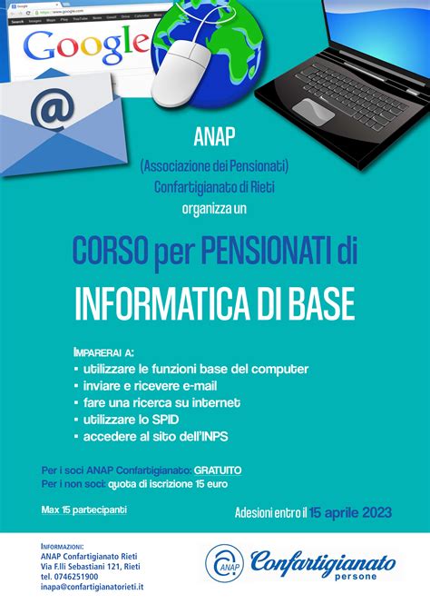 Corso Base Di Informatica Per Pensionati Confartigianato Rieti