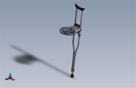 拐杖 solidworks 2016 模型图纸下载 懒石网