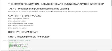 Kedari N On Linkedin Datascience Thesparksfoundation Gripsept21 Gripse Internship 14