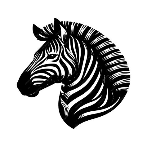 Premium Vector Zebra Head Vector Illustration Isolated On White Background