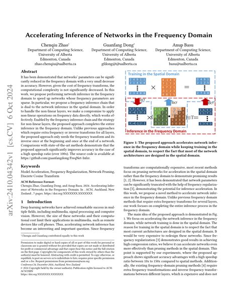 Pdf Accelerating Inference Of Networks In The Frequency Domain
