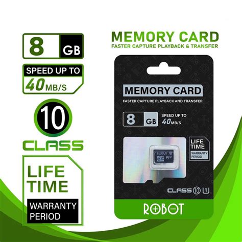 Jual MEMORY CARD 8GB CLASS10 ORIGINAL ROBOT KARTU MEMORI MICRO SD SUPER SPEED Shopee Indonesia