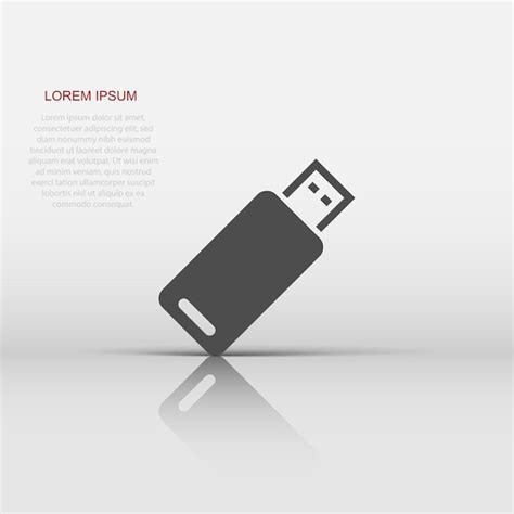 Premium Vector Usb Drive Icon In Flat Style Flash Disk Vector Illustration On White Isolated