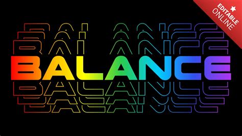 Balance Stacked Text Effect Generator