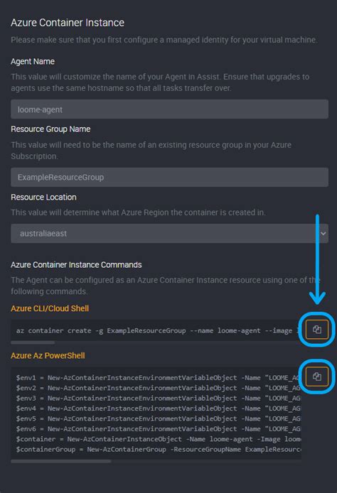 How To Install In An Azure Container Instance Loome Documentation