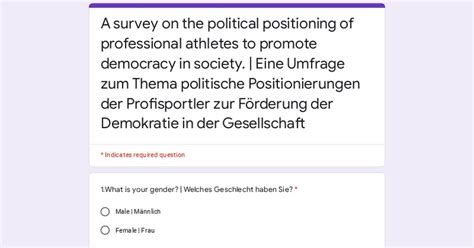 A Survey On The Political Positioning Of Professional Athletes In Promoting Democracy R