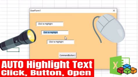 highlight userform textbox in excel vba highlight all text on mouse