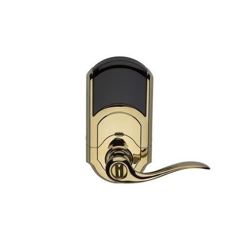 Kwikset Smartcode Lever Lifetime Polished Brass 1 Cylinder Smartkey Electronic Handle Lighted