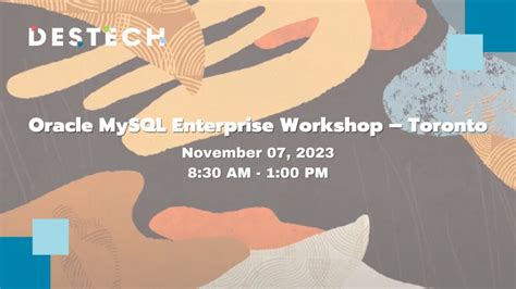 Destech On Linkedin Oracle Sql Oracleworkshop Mysql