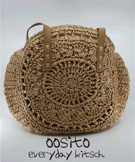 당일발송 옥스 원형가방 라탄가방 여행가방 휴양지가방 숄더백 여성가방 2color 에이블리