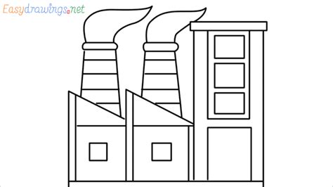 How To Draw Factory Step By Step Easy Phase Emoji