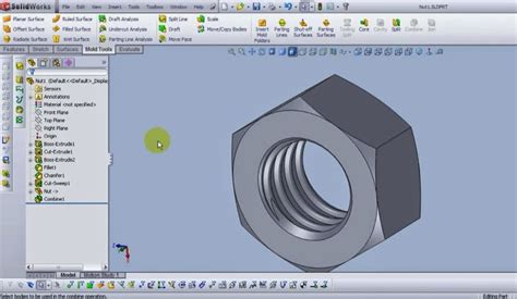 How To Make A Simple Modeling Simulation Solidworks Bolt And Nut Tutorial Solidworks Tutorial