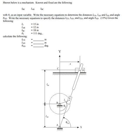 Solved Shown Below Is A Mechanism Known And Fixed Are The Chegg Com