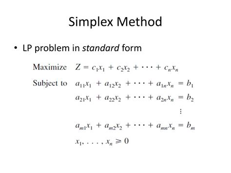 Ppt Simplex Method Powerpoint Presentation Free Download Id170072
