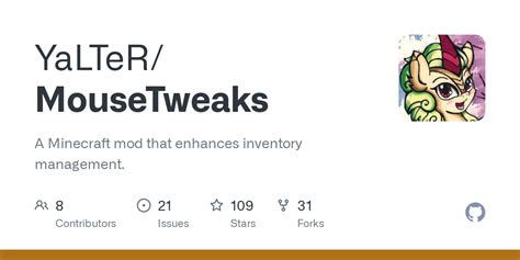 Github Yalter Mousetweaks A Minecraft Mod That Enhances Inventory Management