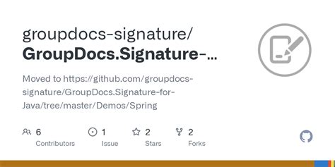 Github Groupdocs Signaturegroupdocssignature For Java Spring Moved