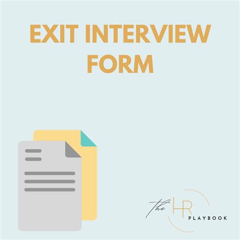 Exit Interview Form The Hr Playbook