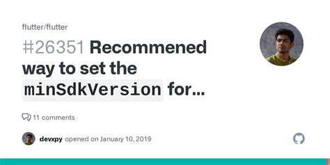 recommened way to set the `minsdkversion` for android plugins · issue