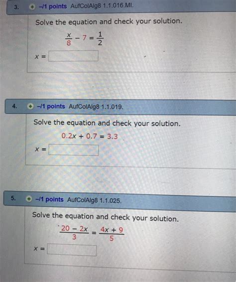 Solved 3 1 points AufColAlg8 1 1 0 16MI ー Solve the Chegg com