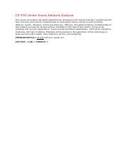 CS Online Social Network Analysis Pdf CS Online Social Network Analysis This Course